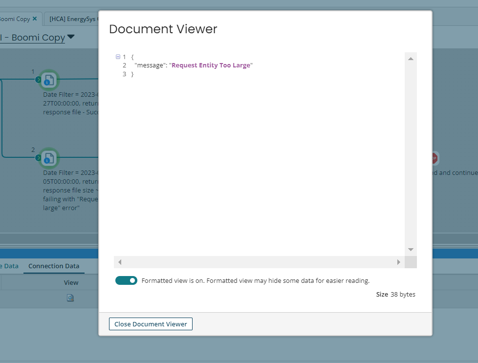 Article: HTTP GET Returning 413 error: Request Entity Too Large - Boomi Community
