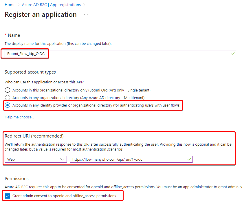 Article: Configuring Azure AD B2C Tenant as Boomi Flow Identity Provider - Boomi Community
