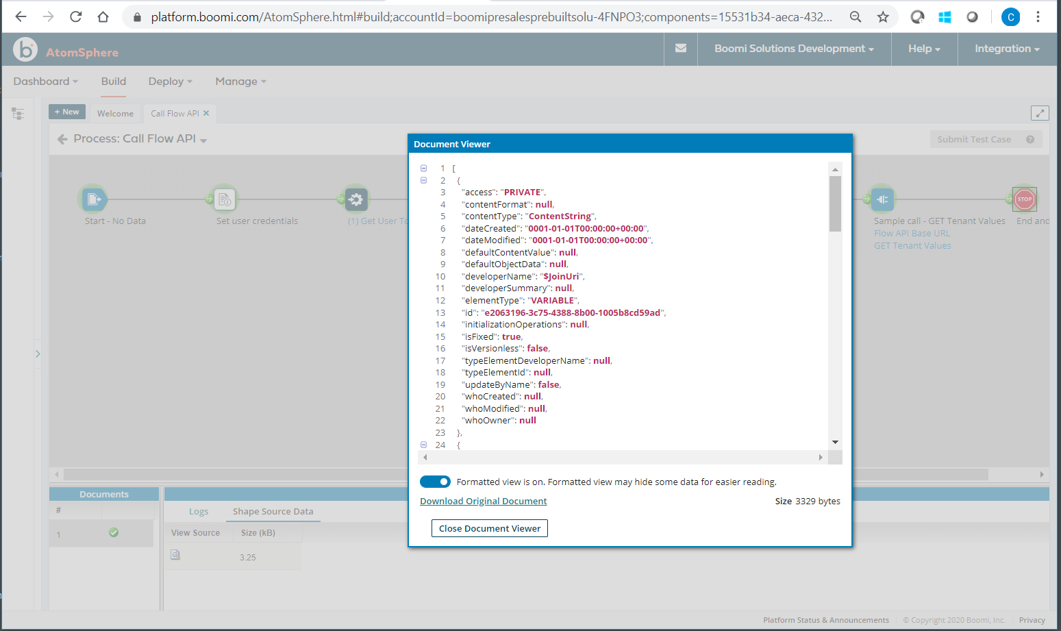 Article: Calling the Flow API with an Atom Process - Boomi Community