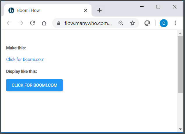 Article: Presenting flow links as buttons - Boomi Community