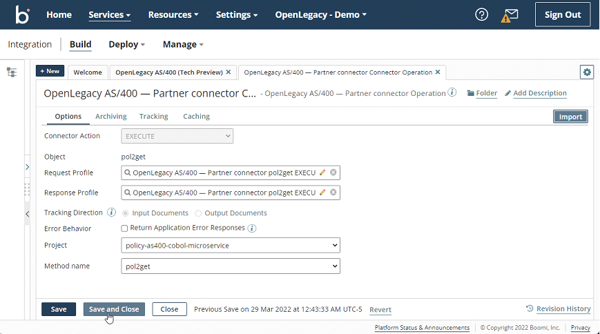 Article: Getting started with the OpenLegacy AS/400 - Partner Connector - Boomi Community