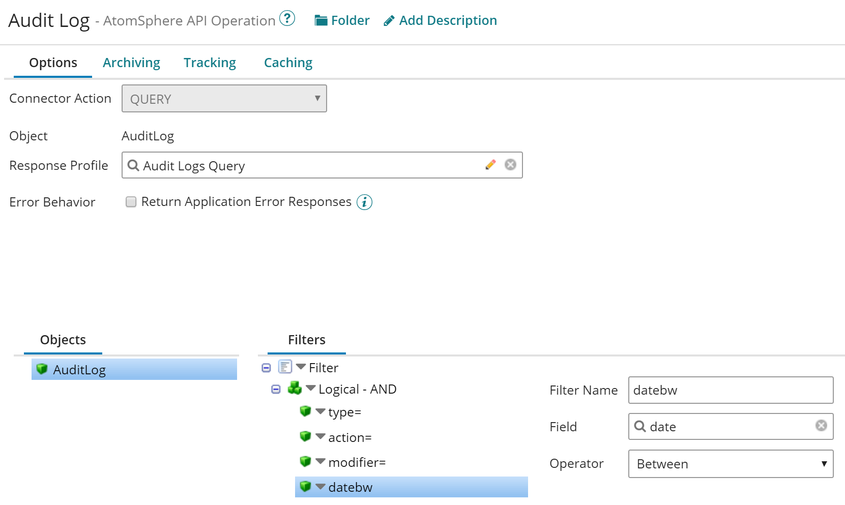 Article: How to Specify Values for the Between Filter in the AtomSphere API Connector - Boomi ...