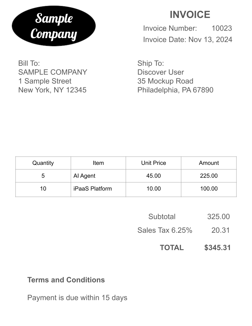 Article: Agent: Invoice Processing - Boomi Community