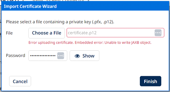 Article: Importing Certificate into Boomi Enterprise Platform Fails with Error "Error uploading ...