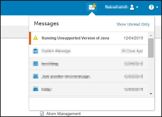 Article: Running Unsupported Version of Java - Warning Message ...