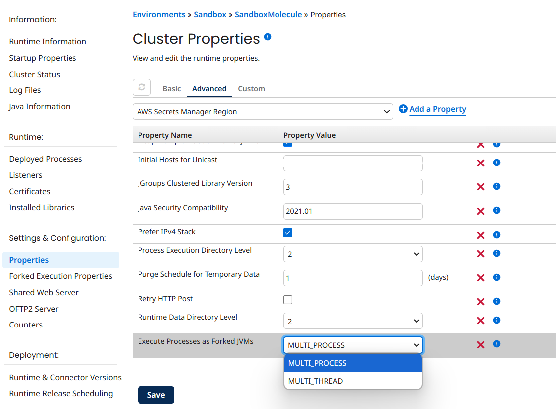 Article: How to Enable or Disable Forked Execution in a Boomi Runtime Cluster - Boomi Community