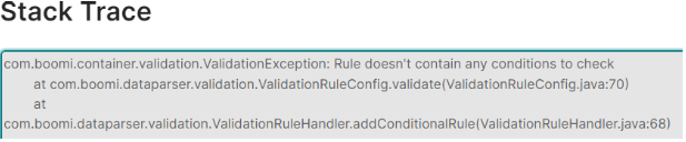 Article Error Message Rule Doesn T Contain Any Conditions To Check Boomi Community